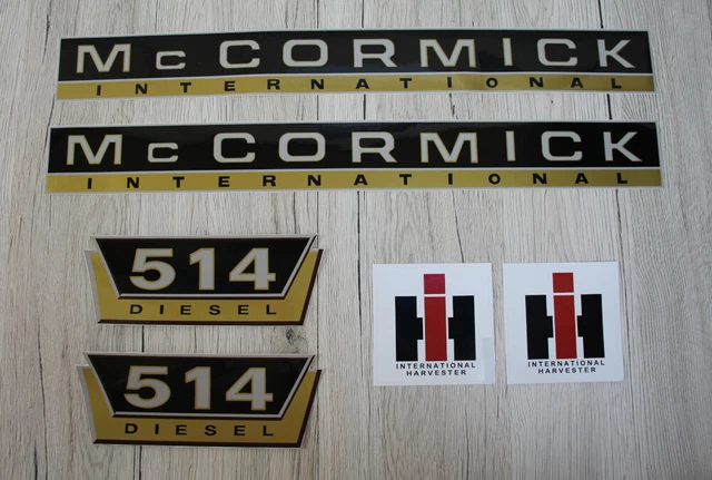 IHC AUFKLEBER MC Cormick Traktor 514 gold Logo Emblem Sticker Label EUR ...