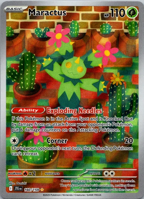 MARACTUS 2025 POKÉMON Journey Together 160/159 NM *Error Card See ...
