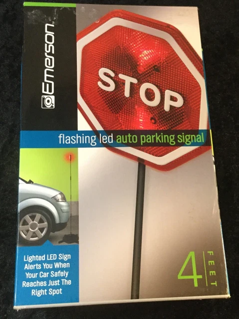 GARAGE STOP SIGN 4 ft Flashing Emerson LED Auto Parking Signal Light ...