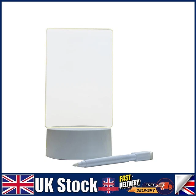 LED DESKTOP LAMP USB Acrylic DIY Note Board Lamp Rewritable for Home ...