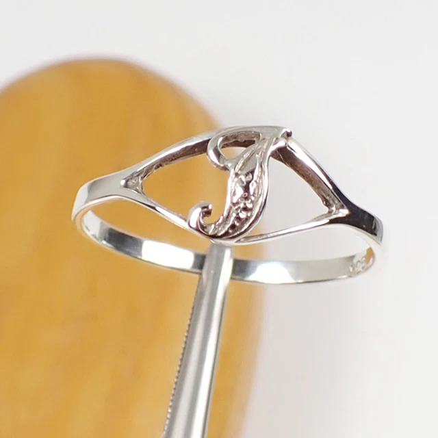 SCRIPT LETTER INITIAL I Dainty Ring Genuine 925 Sterling Silver - R648i ...