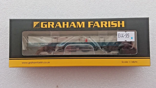 GRAHAM FARISH 374-965A BR Mk1 POT Post Office Tender (Stowage) BR Blue ...