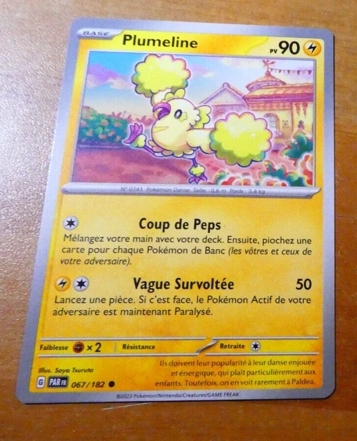 POKEMON FAILLE PARADOXE Card Carte Plumeline 067/182 Par Fr Jcc Neuf M ...