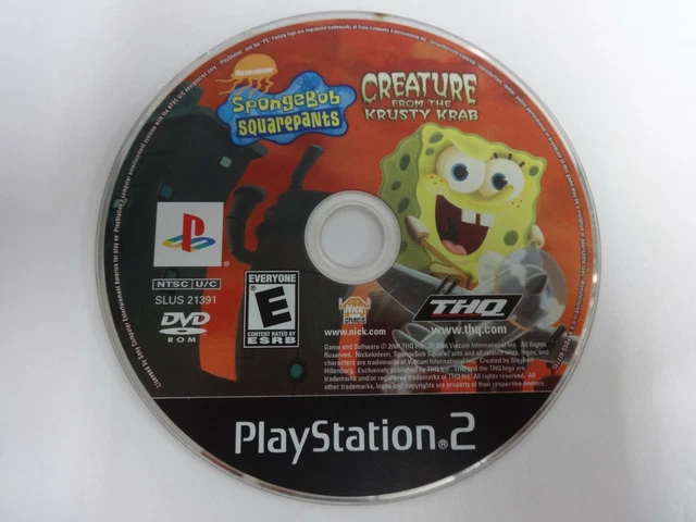 SPONGEBOB: CREATURE FROM the Krusty Krab (Sony PlayStation 2) PS2 Disc ...