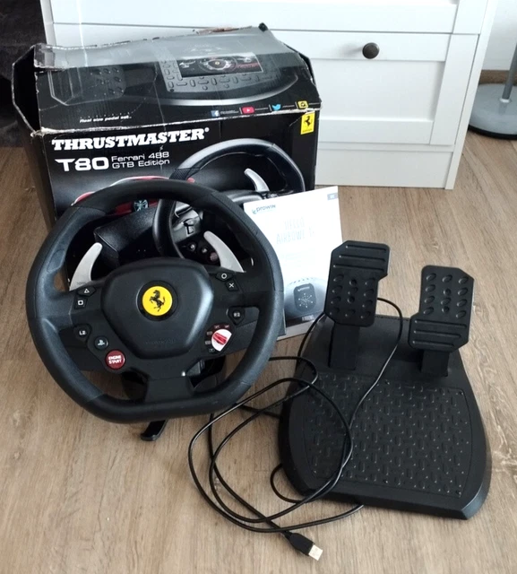 THRUSTMASTER T80 FERRARI 488 GTB Edition Lenkrad mit Pedalset für Sony ...