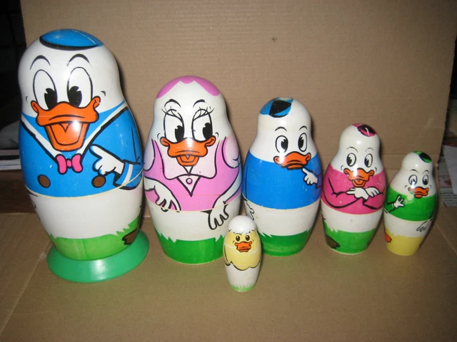 DONALD DUCK MATROSCHKA von Eichhorn, mit Daisy und Tick, Trick und ...