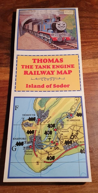 THOMAS THE TANK Engine Railway Map. Island Of Sodor As New £90.00 ...