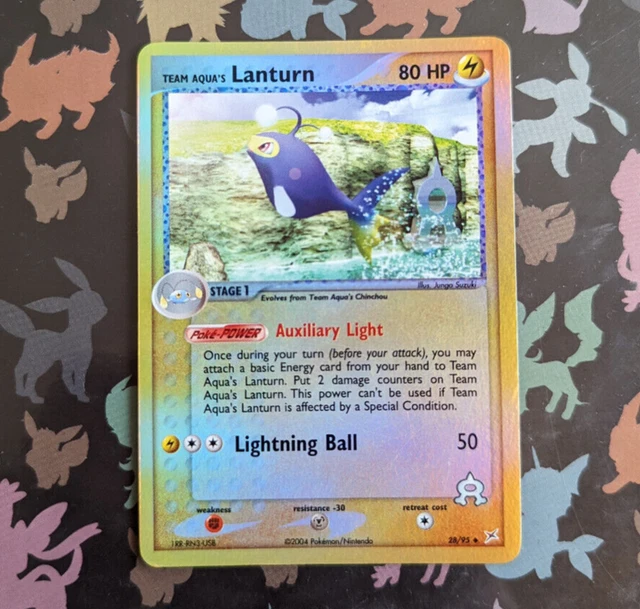 TEAM AQUA'S LANTURN 28/95 Reverse Holo EX Team Magma VS Aqua Pokemon Card NM/Exc £9.99 - PicClick UK