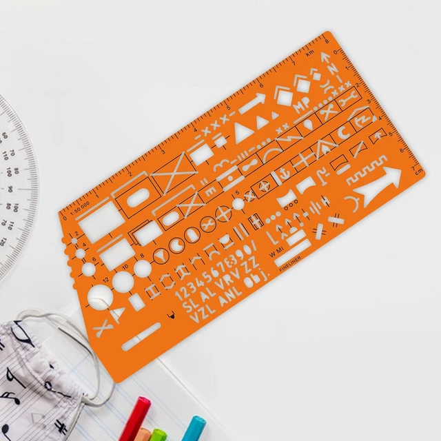 MAP DRAWING TEMPLATE Stencil with 1:50 000 Scale Measuring £9.70 ...