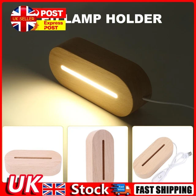 OVAL DISPLAY PEDESTAL - LED Lights Display Base, Crystal Wooden Lighted ...