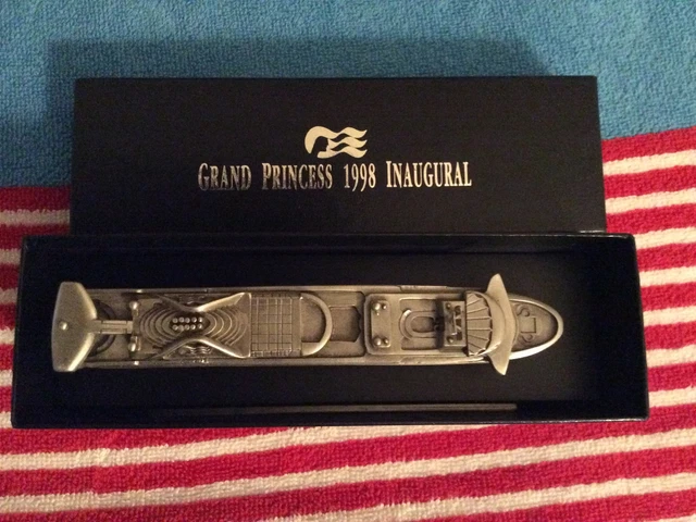 RARE GRAND PRINCESS Cruise Ship Pewter Model 1998 Inaugural With ...