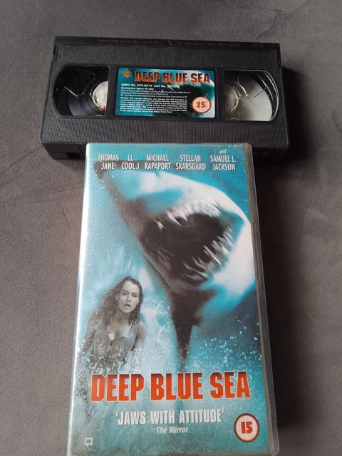 DEEP BLUE SEA [VHS] LL Cool J, Samuel L Jackson, Stellan Skarsgard £5. ...