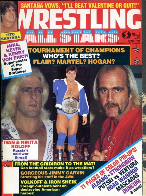 RIC FLAIR/HULK HOGAN/RICK MARTEL Wrestling All Stars Magazine avril ...