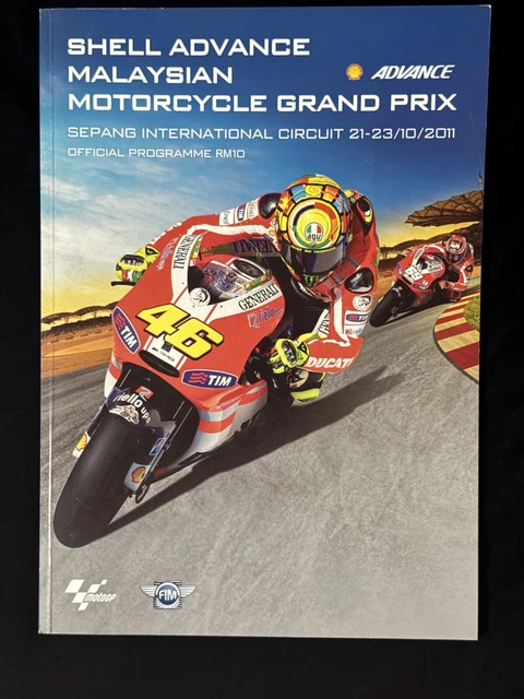 MOTOGP: 2011 MALAYSIA Motorcycle Grand Prix Official Programme £50.00 ...