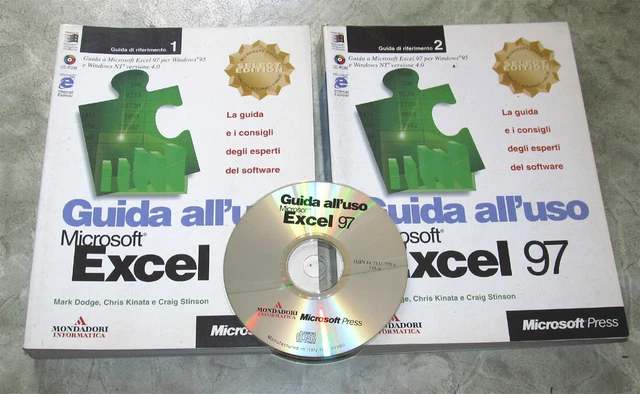 GUIDA ALL'USO DI Microsoft Excel 97 N. 2 Libri Con Cd-Rom In Italiano Mondadori EUR 34,50 ...