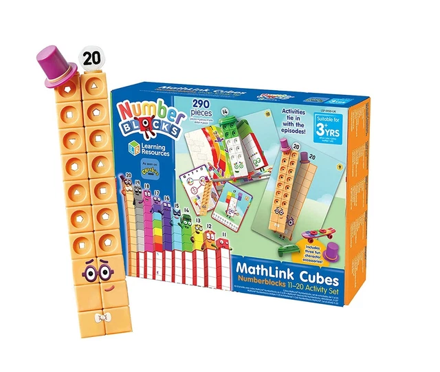 ENSEMBLE D'ACTIVITÉS MATHÉMATIQUES cubes MathLink cBeebies 11-20 cubes ...