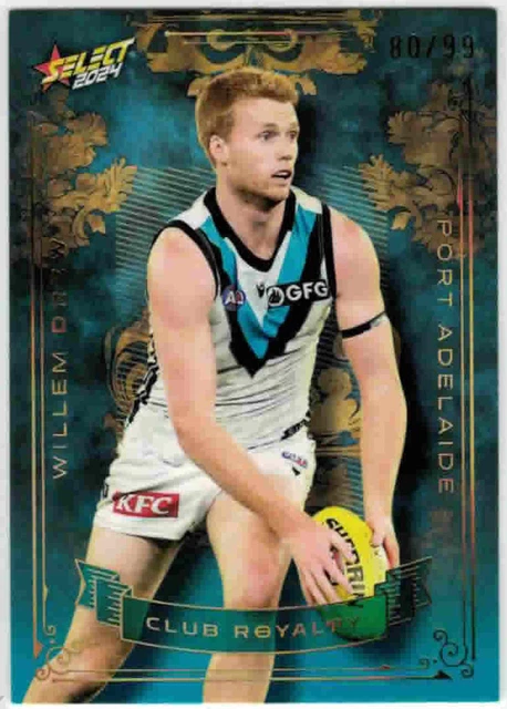 2024 SELECT AFL Footy Stars - WILLEM DREW - Club Royalty ⭐#80/99⭐ PORT ...