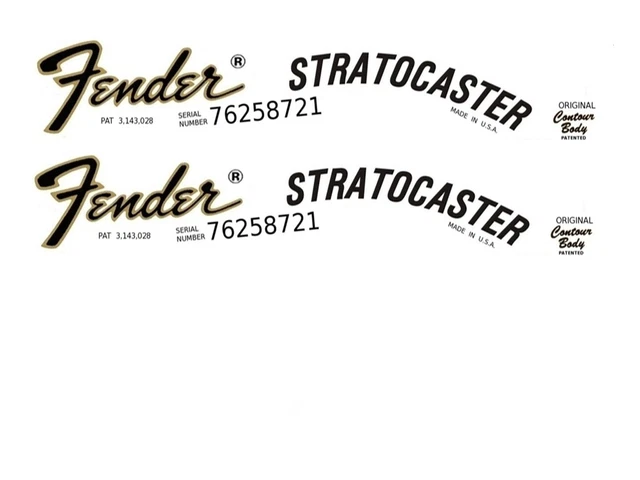 FENDER STRATOCASTER GUITAR Decal Headstock Decal Waterslide Logo 150 $7.15 - PicClick CA
