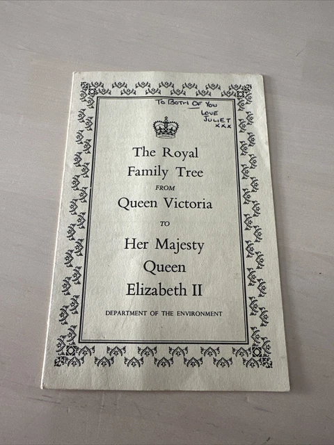 ROYAL FAMILY TREE From Victoria To Queen Elizabeth Il Crown copyright ...
