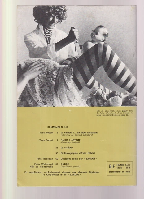 L'AVANT SCENE CINEMA N°146 Salut L'artiste / Daddy / Yves Robert EUR 10 ...
