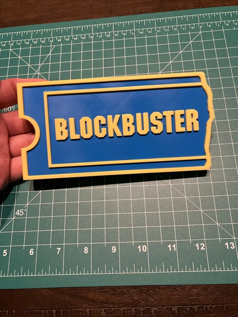 BLOCKBUSTER VIDEO 3D Printed Sign Logo Decoration 7” £12.17 - PicClick UK