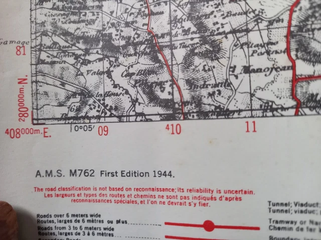 CARTE D'ÉTAT MAJOR WW2 Army Map Service 1944 - Sainte Foy la Grande EUR ...