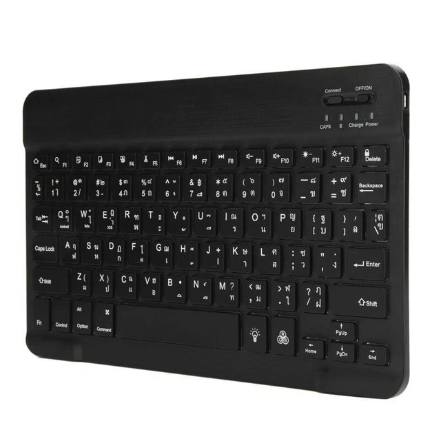 BLACK THAI RGB Wireless Keyboard Waterproof Square Keycap 10in £16.21 ...