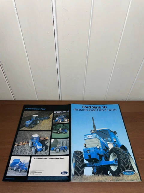 BROCHURE PROSPEKT PROSPECTUS TRACTEUR FORD SERIE 10 tractor-traktor-john deere EUR 7,99 ...