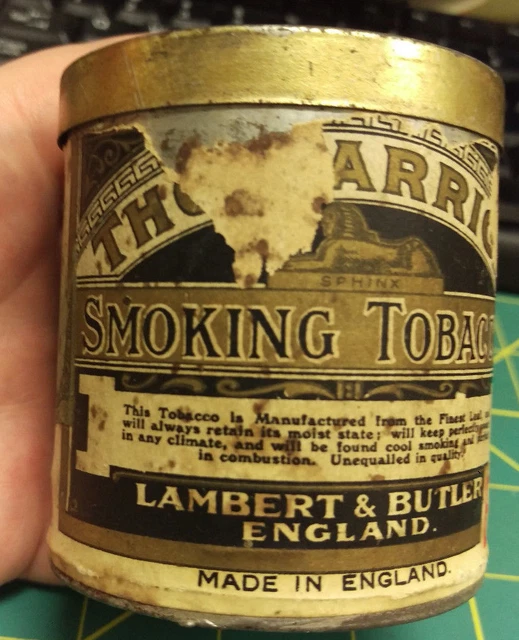 THE GARRICK SMOKING EMPTY Tobacco Tin - Lambert & Butler sphinx ...