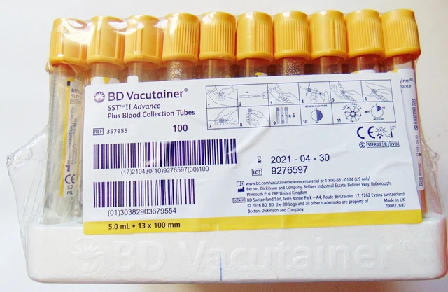 LOT DE 100 Tubes 5 ml BD Vacutainer 367955 EUR 9,00 - PicClick FR