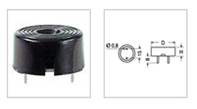 CS 0034/5 BUZZER Piezo Circuito Oscill. 30 Mm Montag.c.s. Alim.3-20V ...