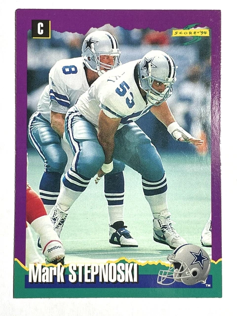 CARTE DE FOOTBALL score MARK STEPNOSKI Dallas Cowboys, Houston Oilers ...