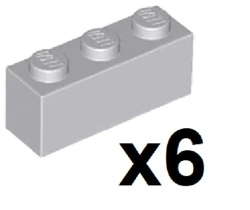 LEGO LIGHT BLUISH Gray Brick 1 x 3 Stud Piece Building Part 3622 LG01 £ ...