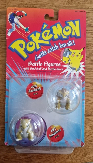 HASBRO 1998 POKEMON Battle figures set with Sandslash and Sandshrew new ...