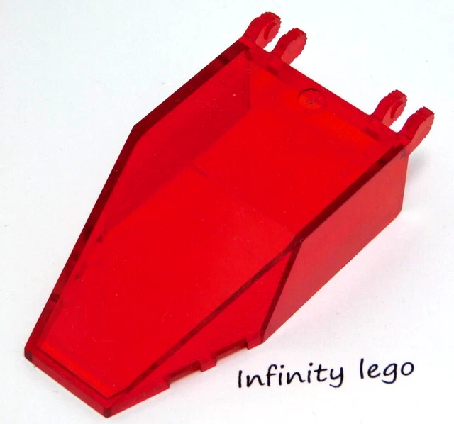 LEGO TRANS-RED STAR Wars Hinged Cockpit Windscreen 4 x 7 x 1 & 2/3 ...