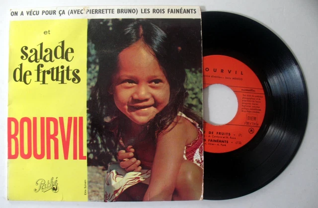 45 TOURS - BOURVIL "Salade de fruits" - 3 titres 7" - France 1959 EUR 4 ...