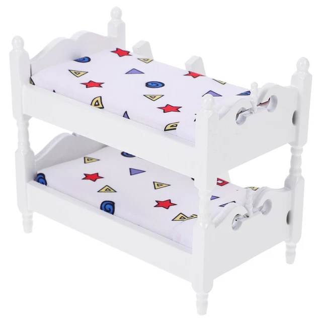MINI BUNK BED Model Miniature Furniture Ornament Doll House Props ...