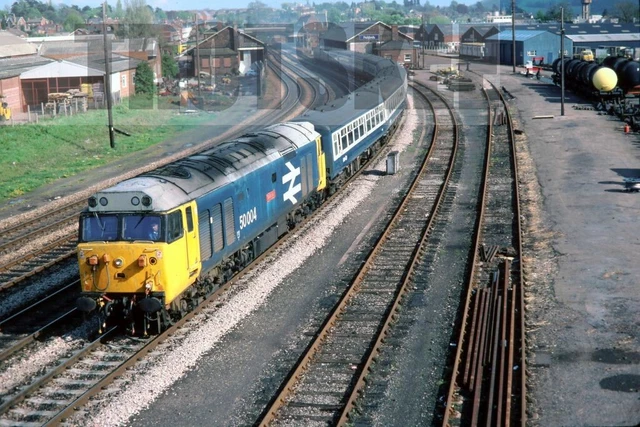 35MM SLIDE BR British Rail Diesel Loco Class 50 50004 Hereford 1983 ...