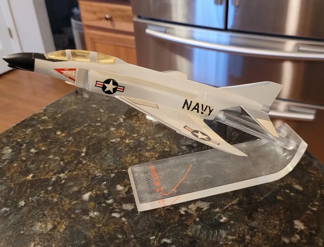 MCDONNELL NAVY F-4 Phantom II FIGHTER JET Precise Desktop Display Model ...