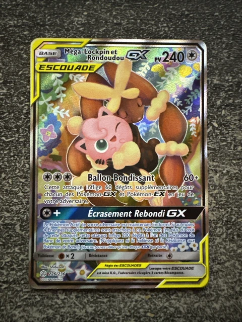MEGA-LOCKPIN ET RONDOUDOU Gx Full Art - Pokémon 226/236 Sl12 Neuf Fr ...