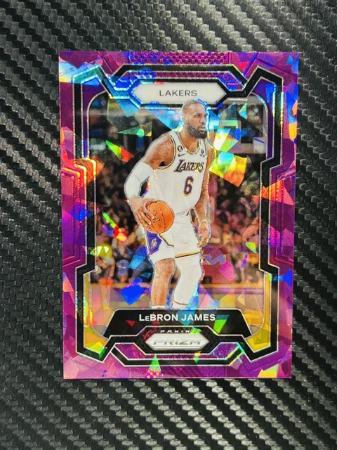 2023-24 PANINI PRIZM Lebron James Purple Cracked Ice /149 #63 Color ...