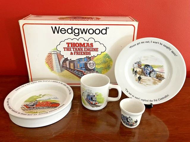 RARE VINTAGE WEDGWOOD Thomas the Tank Engine and Friends 4 Piece Boxed ...