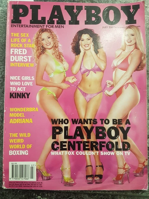 PLAYBOY MAGAZINE Jul.2002 Lauren Anderson,Adriana Karembeu,Fred Durst Interview £10.80 - PicClick UK