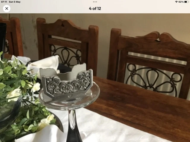 ROYAL SELANGOR PEWTER Letter Rack / Business Card Holder SILVER Tone £ ...