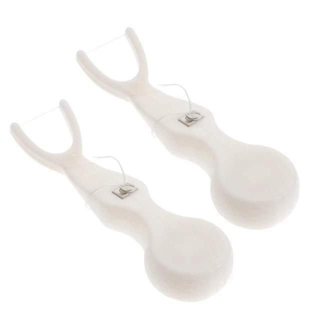 2 PCS SELF-MADE Dental Floss Holder Handle Grip Tooth Flossers Sticks ...