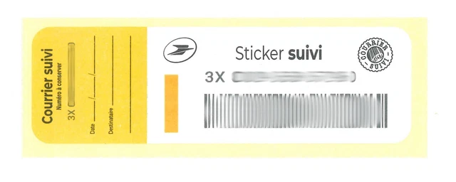 FRANCE NEUF** STICKER suivi La Poste individuel, ancien format (« IDT ...