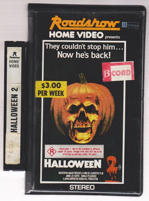 RARE BETA VIDEO Tape HALLOWEEN 2 Clamshell Betamax Roadshow Home Horror EUR 613,09 - PicClick FR