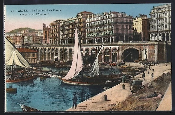 CPA ALGER, LE Boulevard de France vue prise de l´Amirauté EUR 5,00 - PicClick FR