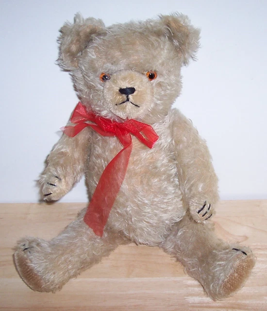 VINTAGE MOHAIR TEDDY Bear Germany c 1950's Hermann $54.98 - PicClick AU