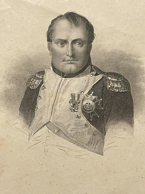 RARE ESTAMPE PORTRAIT empereur Napoléon Bonaparte XIXème gravure ...